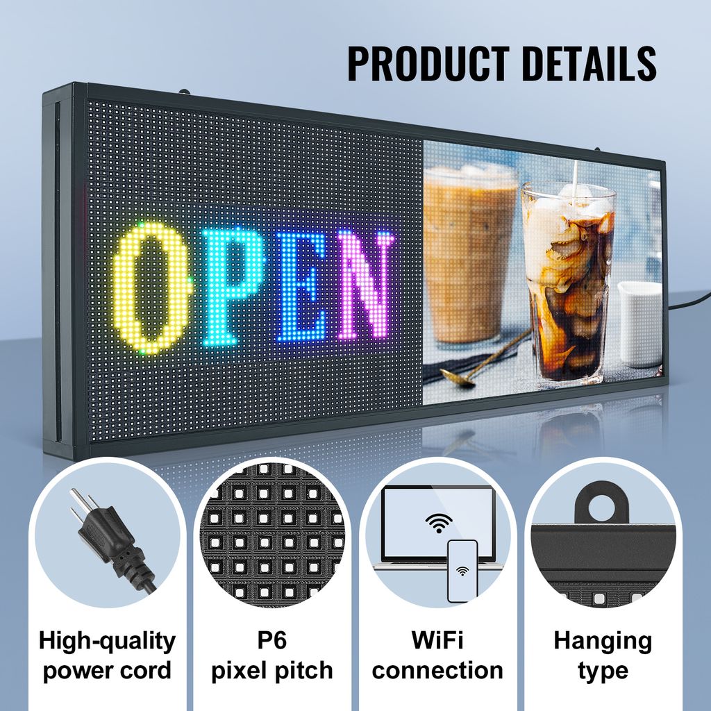 VEVOR Programmierbares LED-Schild, P6 | Kaufland.de