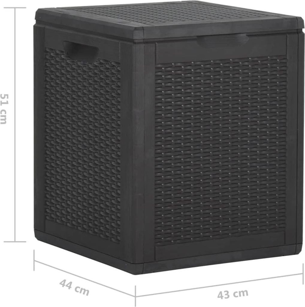 vidaXL Zahradní úložný box 90 L Black PP | Kaufland.cz
