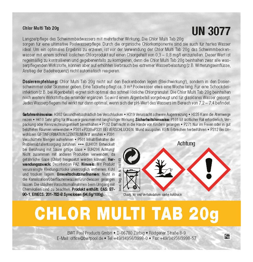 Multi Tabs für Pool 20 g Tabletten, 2 kg | Kaufland.de