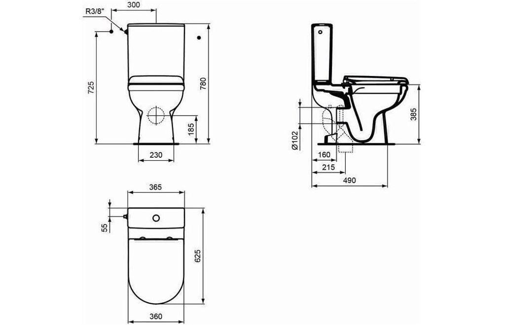 WC kombi set Ideal Standard Exacto bez | Kaufland.sk