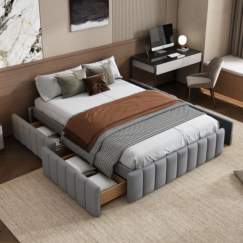 Bett 140x200 Mit Stauraum Ohne Kopfteil