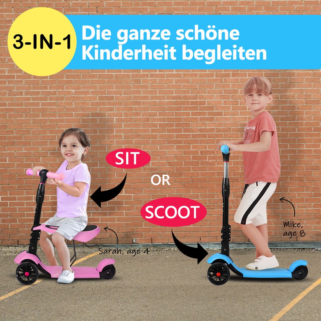 Yoleo Kinderroller mit abnehmbarem Sitz, | Kaufland.de