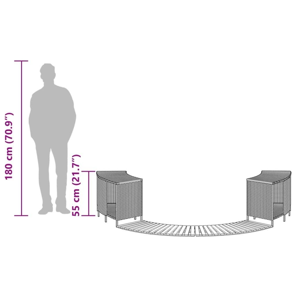 vidaXL Whirlpool surround Čierny polyratan a | Kaufland.sk
