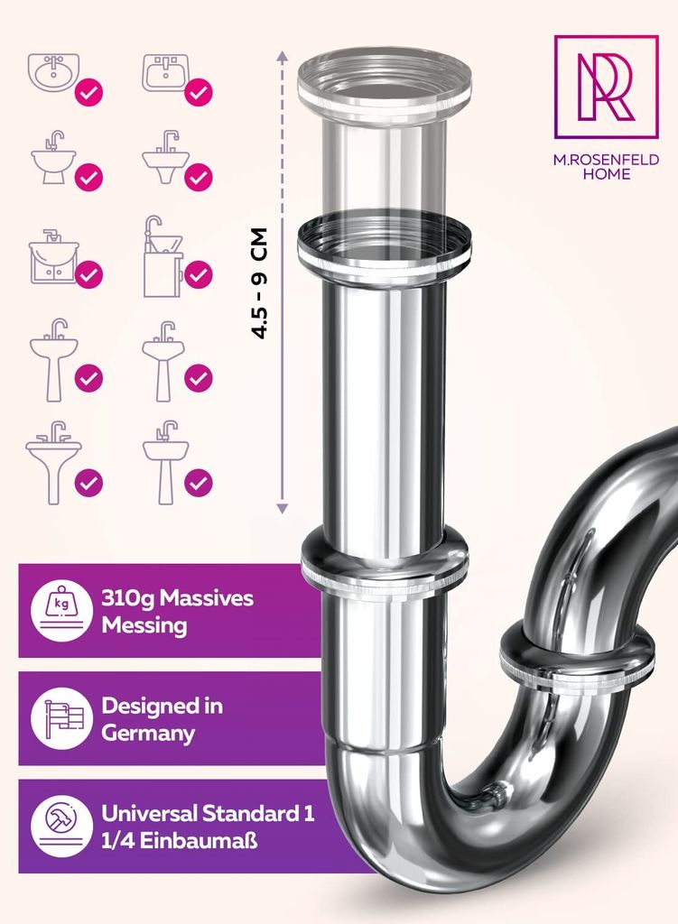 M. ROSENFELD HOME Siphon Waschbecken aus | Kaufland.de