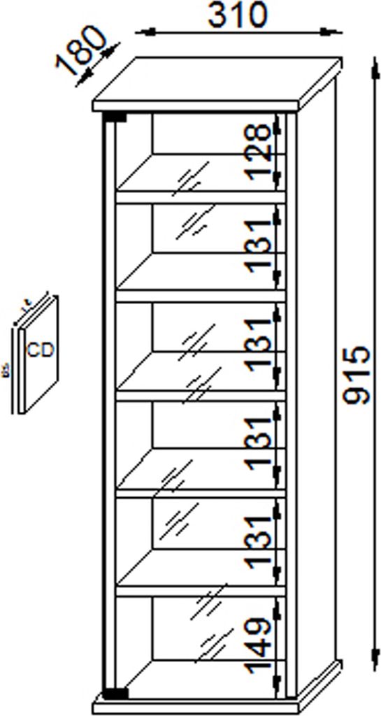 Drevený stojan na CD a DVD Vetro sklenené | Kaufland.sk