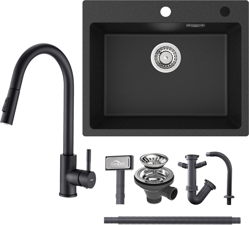Auralum Granitspüle 55 x 45 CM Spülbecken + | Kaufland.de