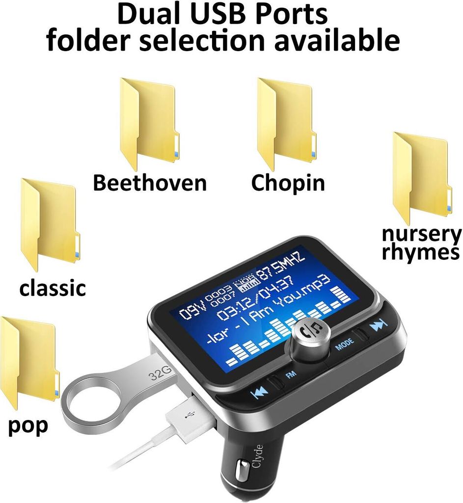 Clydek bluetooth fm transmitter store