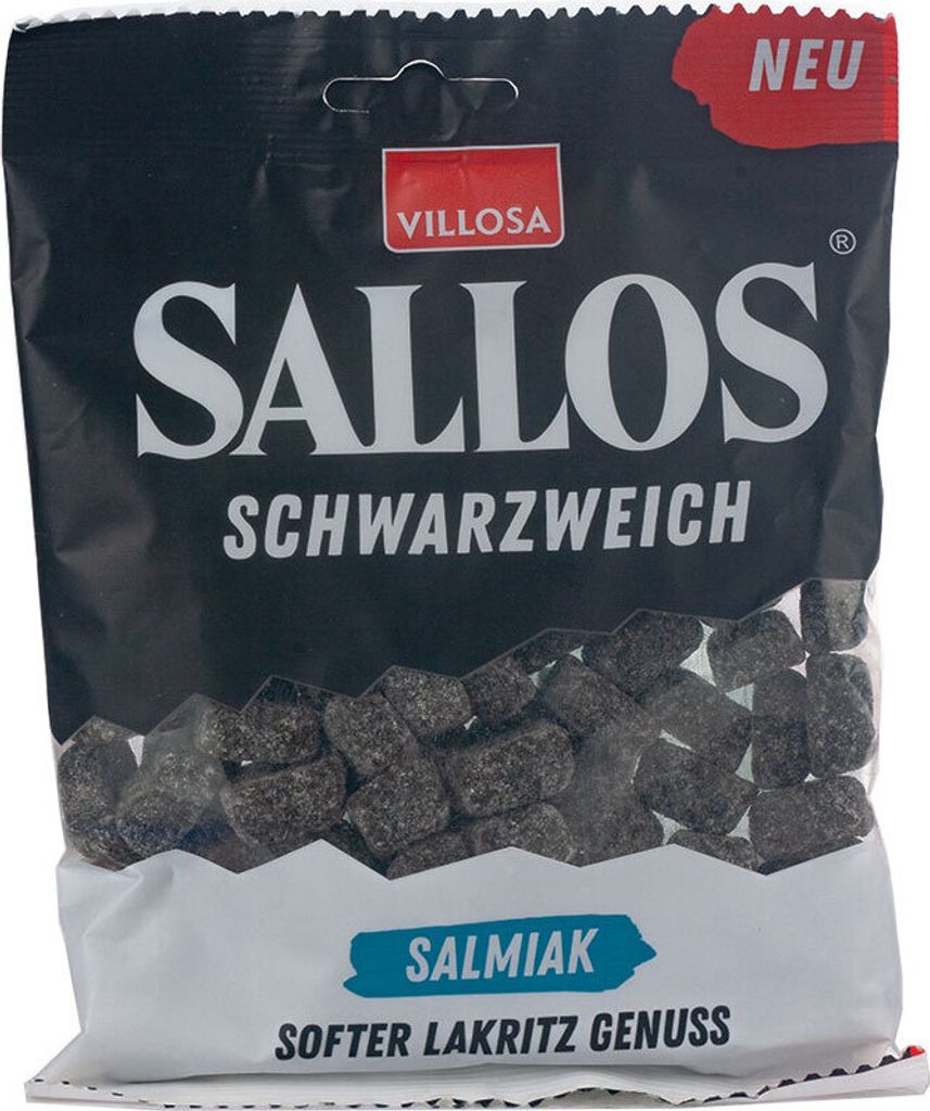 Sallos Schwarzweich Salmiak Lakritz, 200G Lakritze