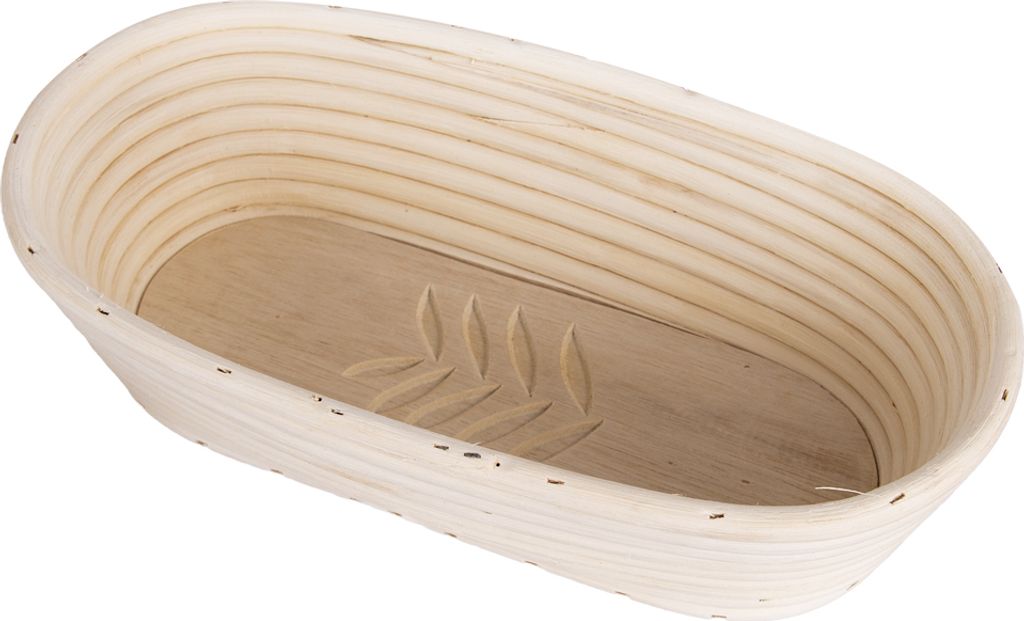 ORION Gärkörbchen Gärkorb Brotkorb aus Rattan BLATT 32x15x9