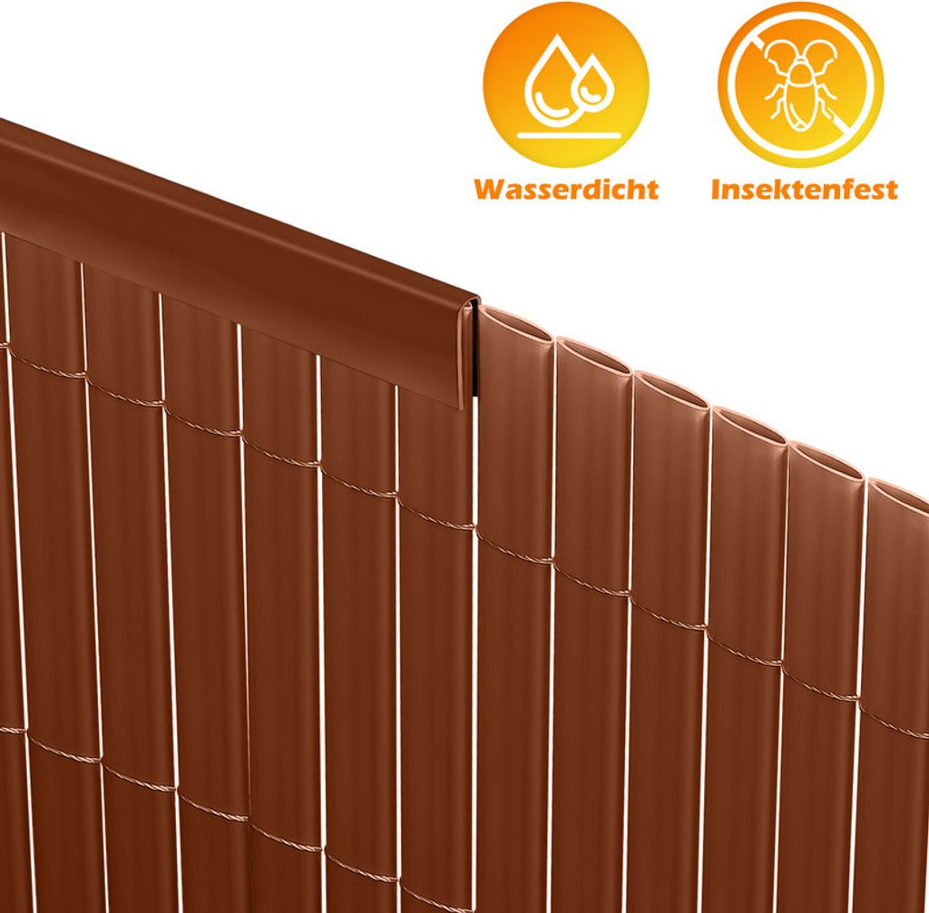 Yakimz Privacy Mat PVC Privacy Fence Brown | Kaufland.sk