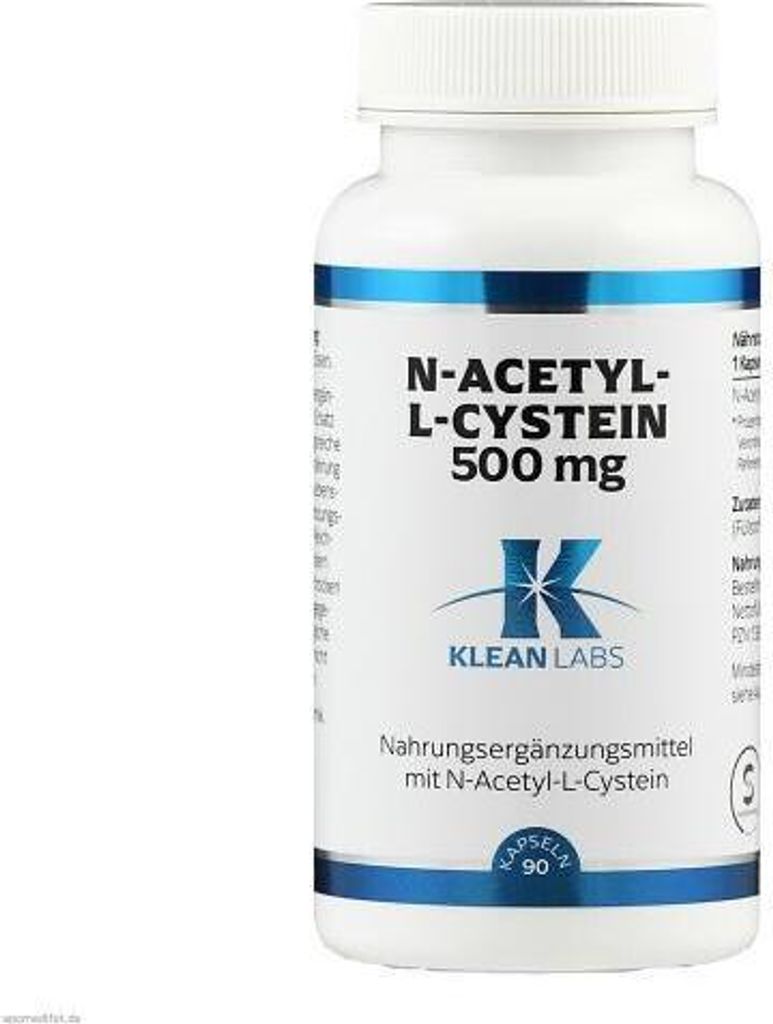 N-Acetyl-L-Cystein 500 mg Klean Labs Kapseln 90 St