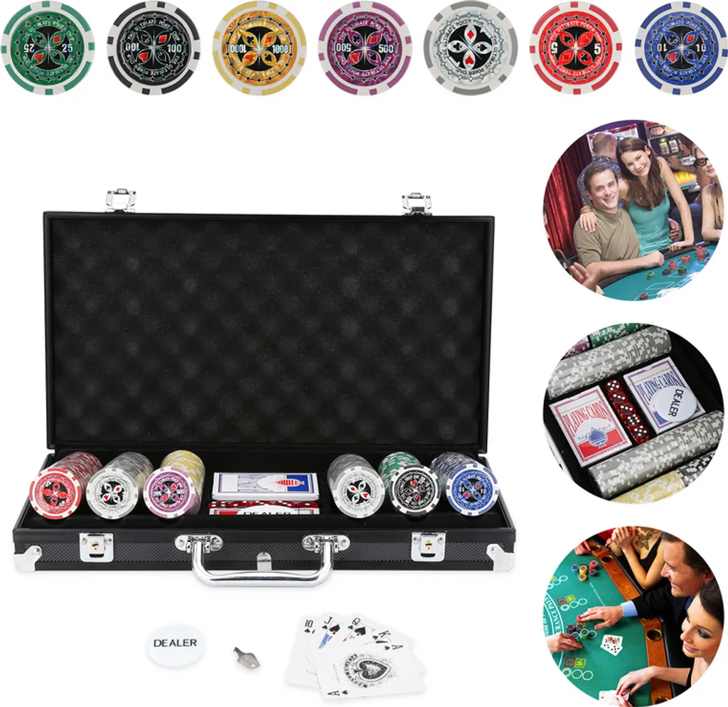 karpal Pokerkoffer 300 Chips Laser Pokerchips | Kaufland.de