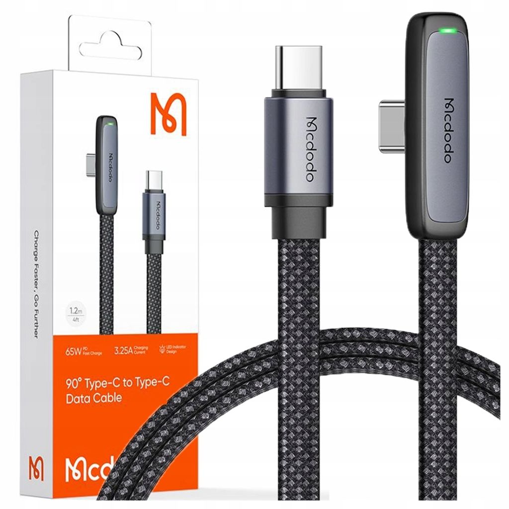 Mcdodo Kabel Usb-C Kątowy Szybkie Ładowanie Usb Typ C 3A