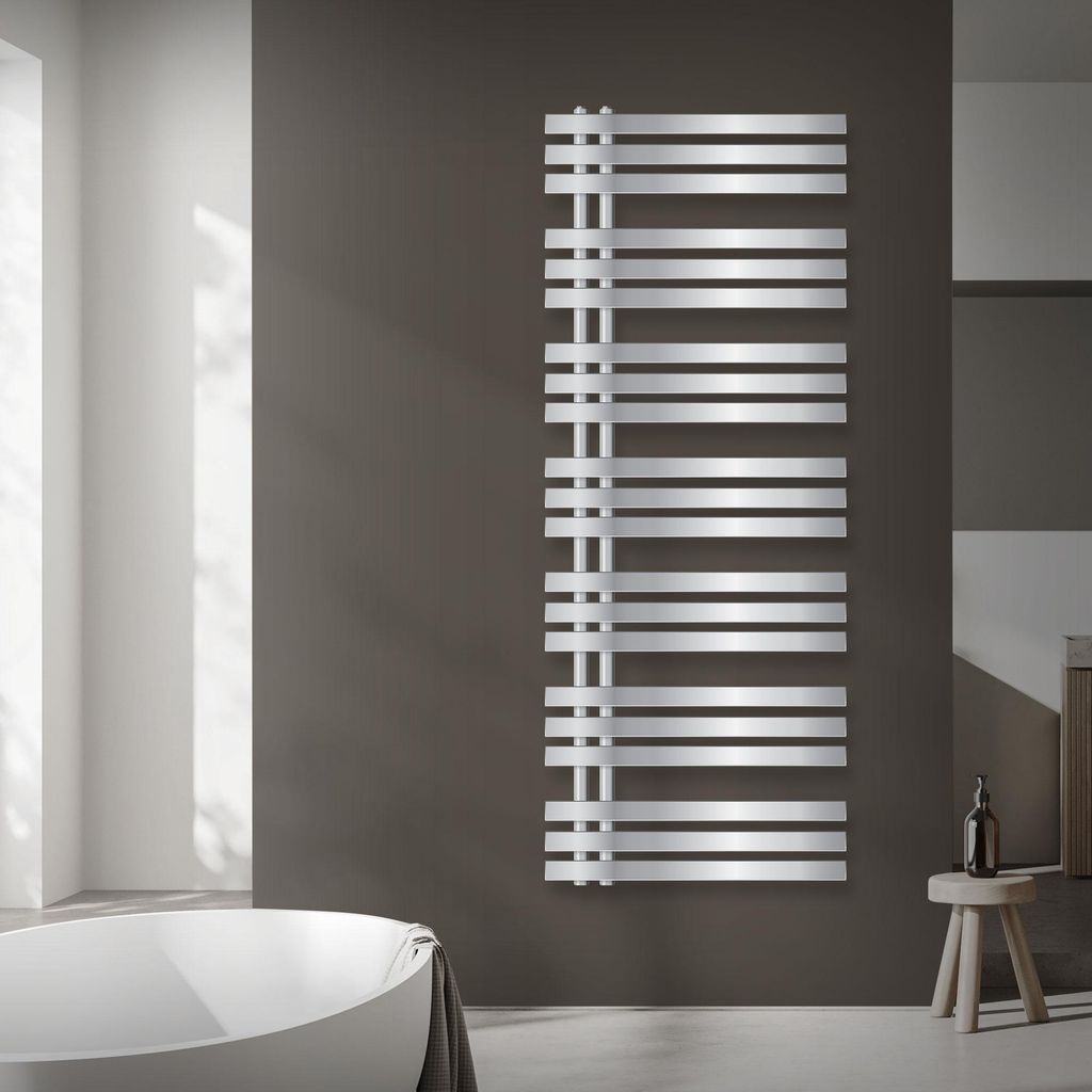 LuxeBath Designový koupelnový radiátor, 600x1600 mm, chrom,