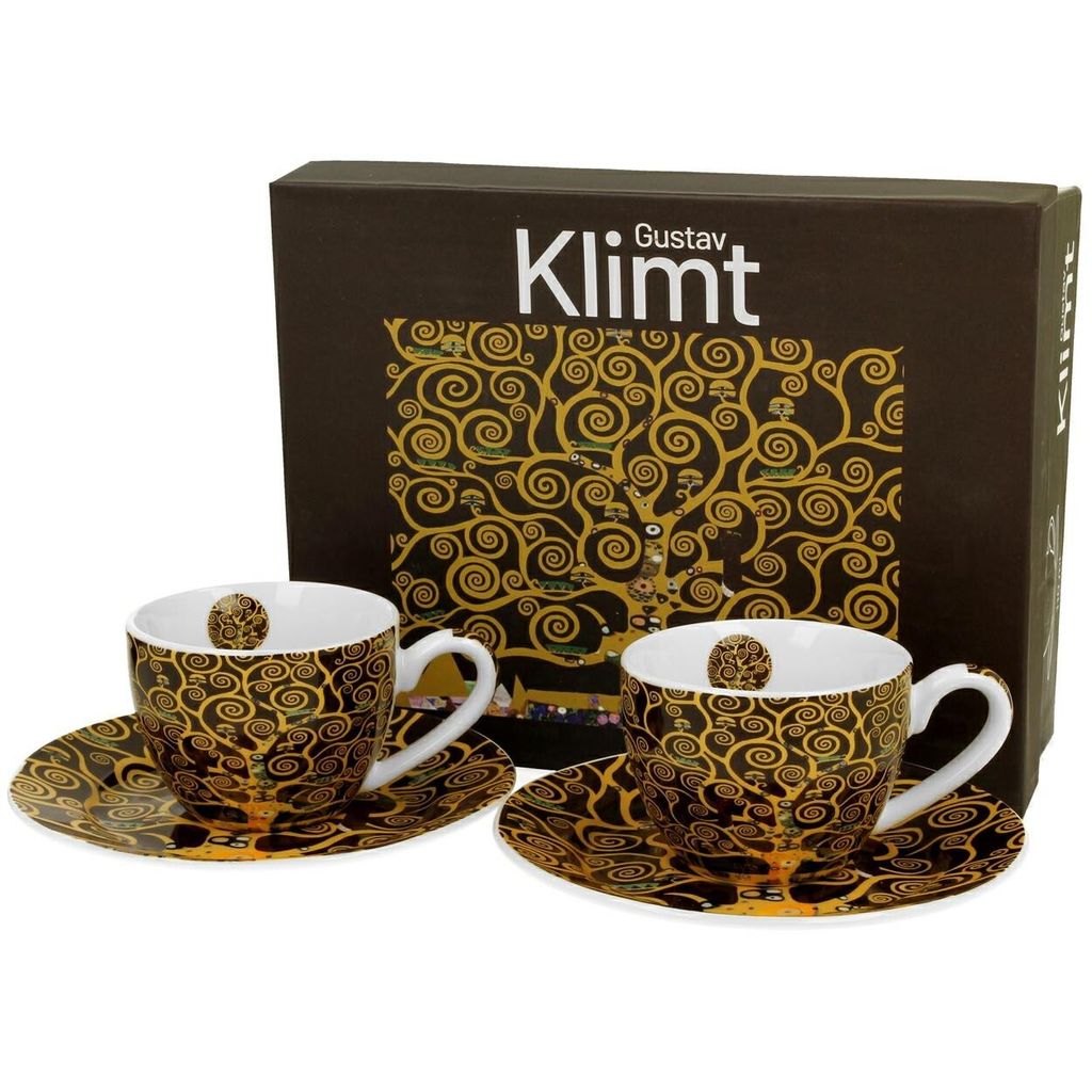 Tassen set espresso Klimt Tree Of Life 90 ml 2 stucke