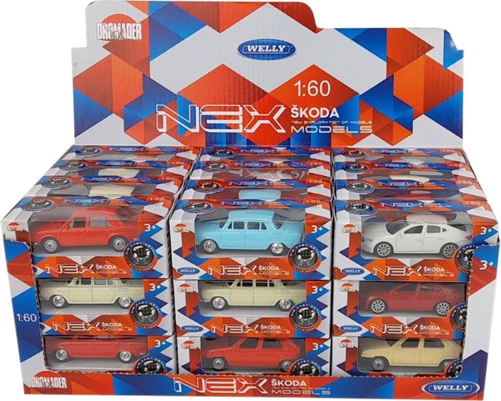 Auto Welly Škoda 1:60 kov/plast 7cm mix druhů | Kaufland.sk