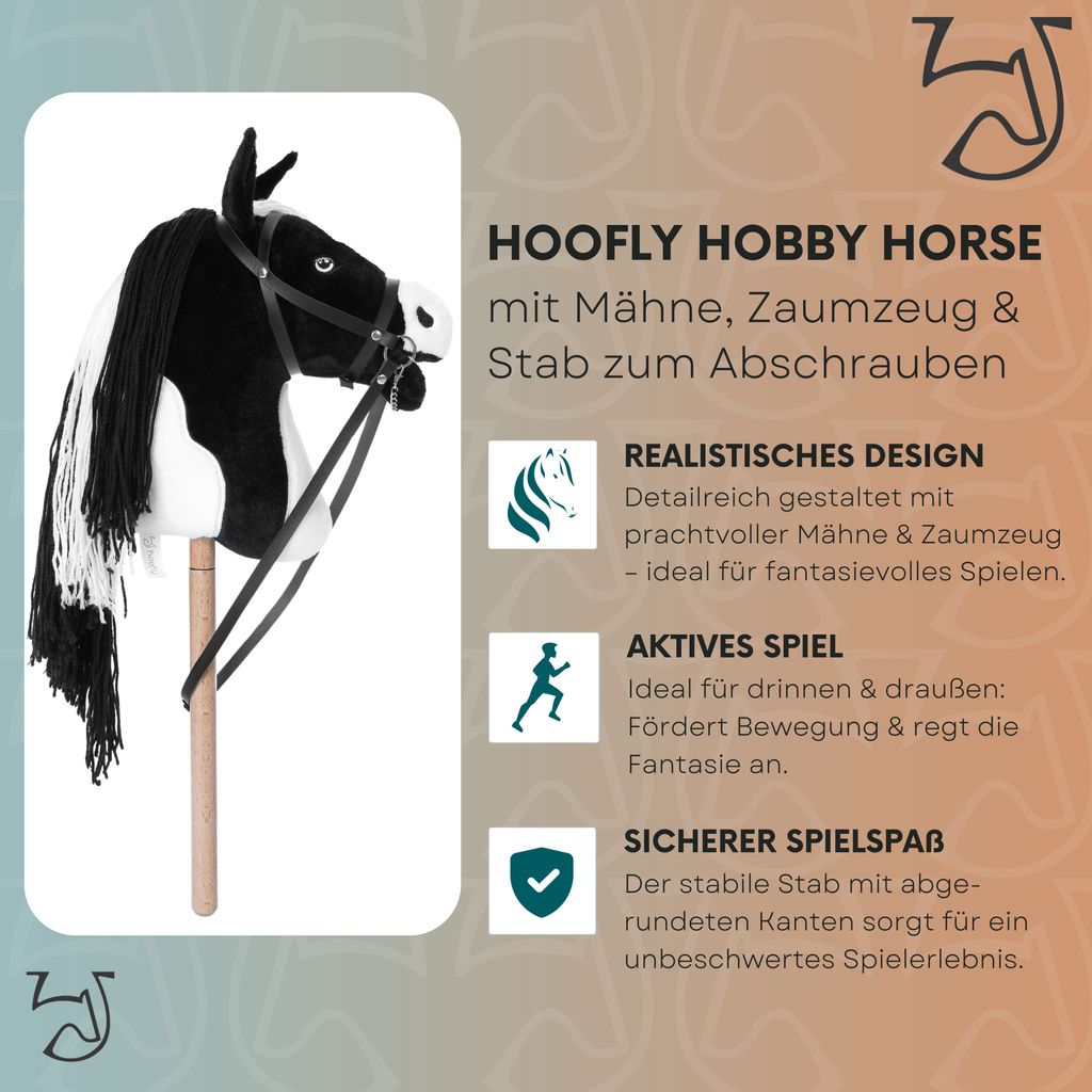 Hoofly® Hobby Horse Schwarz (Schecke) - | Kaufland.de