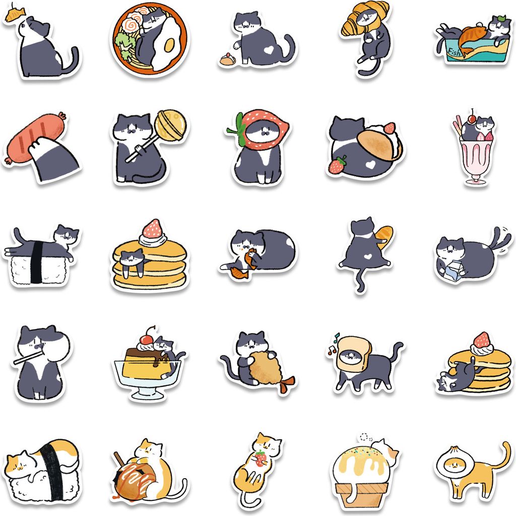 INF Samolepky Kočky 50 ks Vícebarevná Nálepky | Kaufland.cz