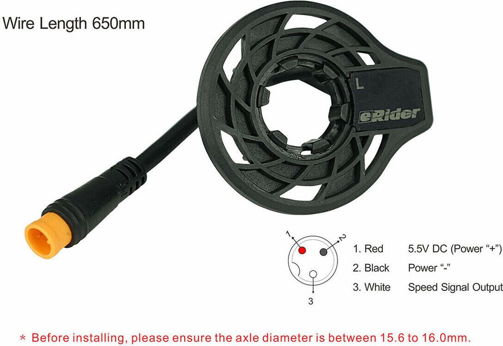 PowerSmart E-Bike Geschwindigkeitssensor 12 Magnet PAS