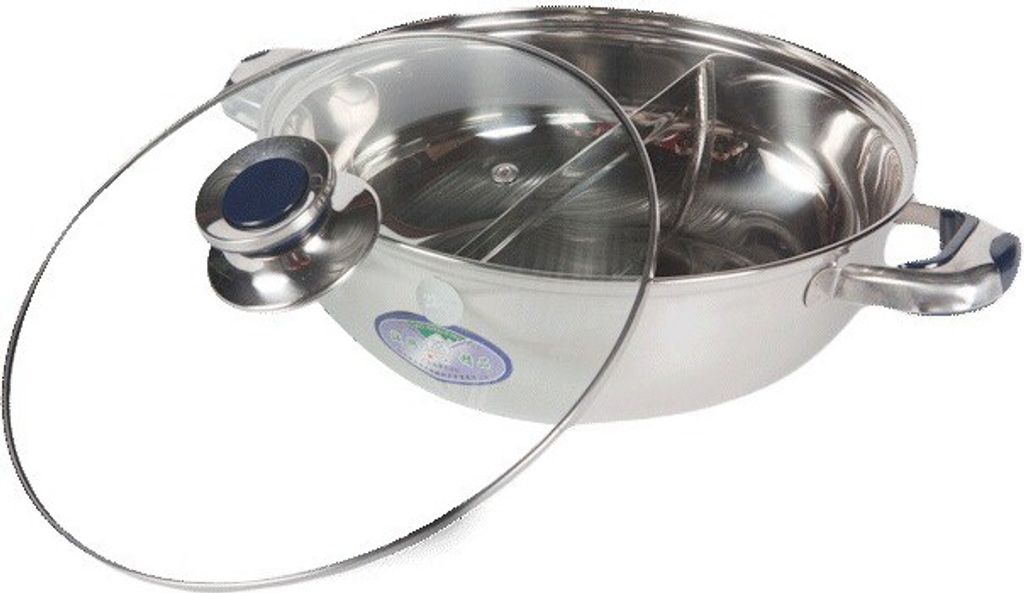 [ Ø 28cm ] HOT POT Topf mit 2 Kammern / Feuertopf