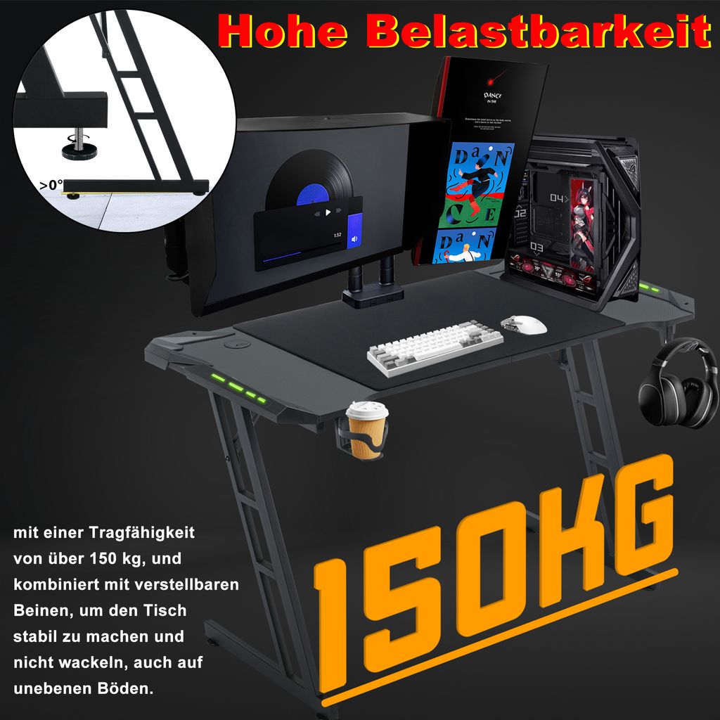 XMTECH herný rohový stôl 120x60cm PC stôl | Kaufland.sk