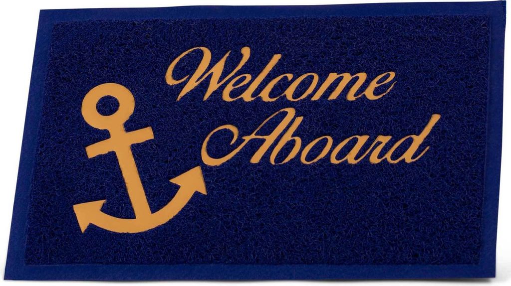 Maritime Fussmatte Blau PVC, Welcome Aboard | Kaufland.de