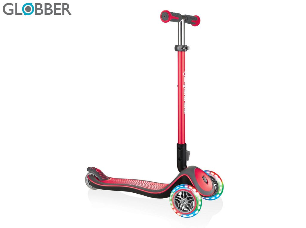 Globber Kolobežka Elite Deluxe Lights Red | Kaufland.cz