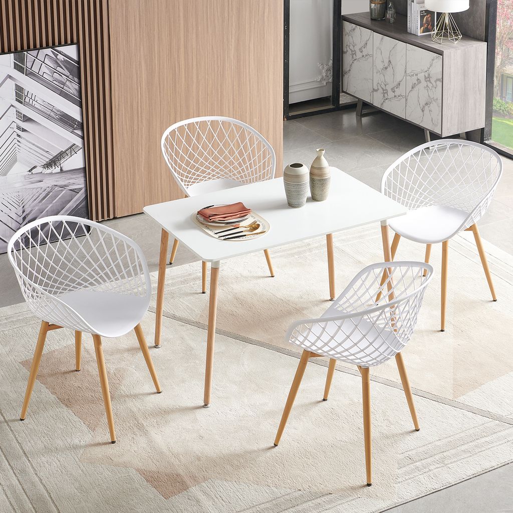 H.J WeDoo Esszimmerstuhl 4er Set Weiß | Kaufland.de