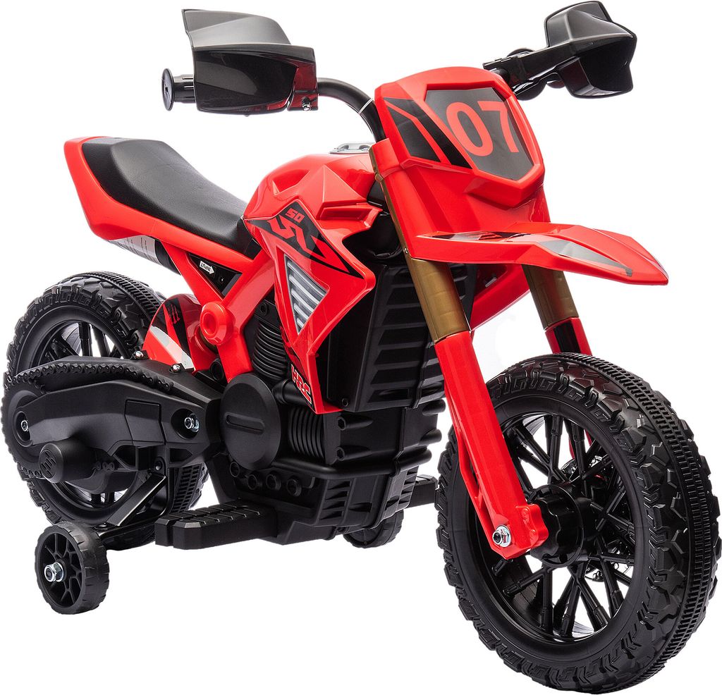AIYAPLAY červená 6V detská elektrická motorka pre deti