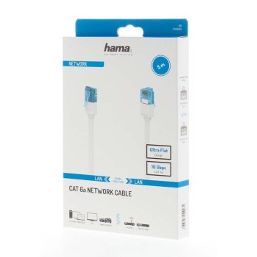 Hama síťový kabel Cat6 UTP RJ45, plochý, 5 m | Kaufland.cz
