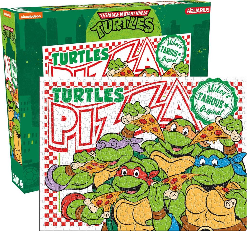 Želvy Ninja Puzzle Pizza (500 dílků) Akční figurky