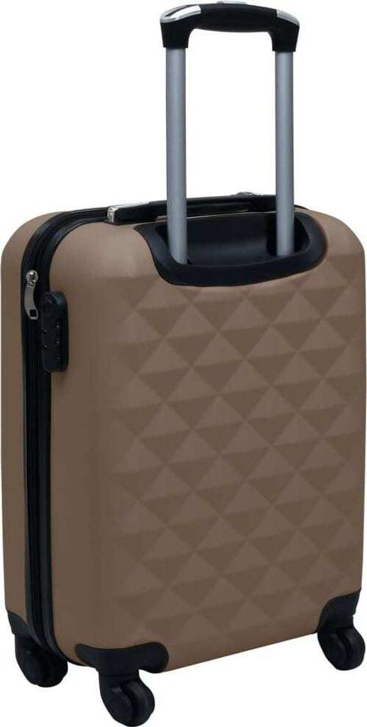 vidaXL Hard Shell Trolley Set 2 ks. Hnědý ABS | Kaufland.cz