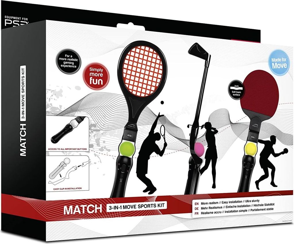 Sportovní sada Match 3v1 Move Black Ovladač | Kaufland.cz