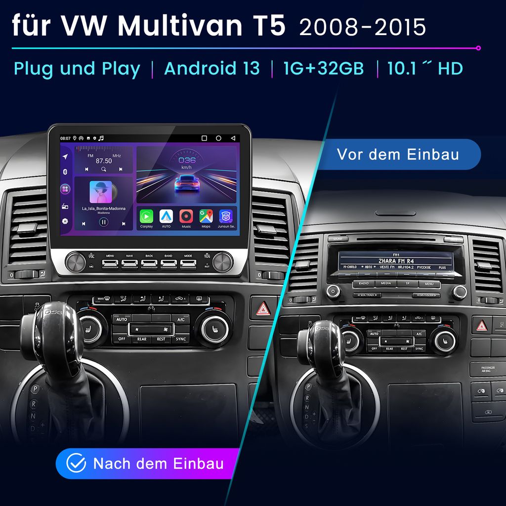 10.1" Android 13 Autorádio Carplay pro VW T5 | Kaufland.cz