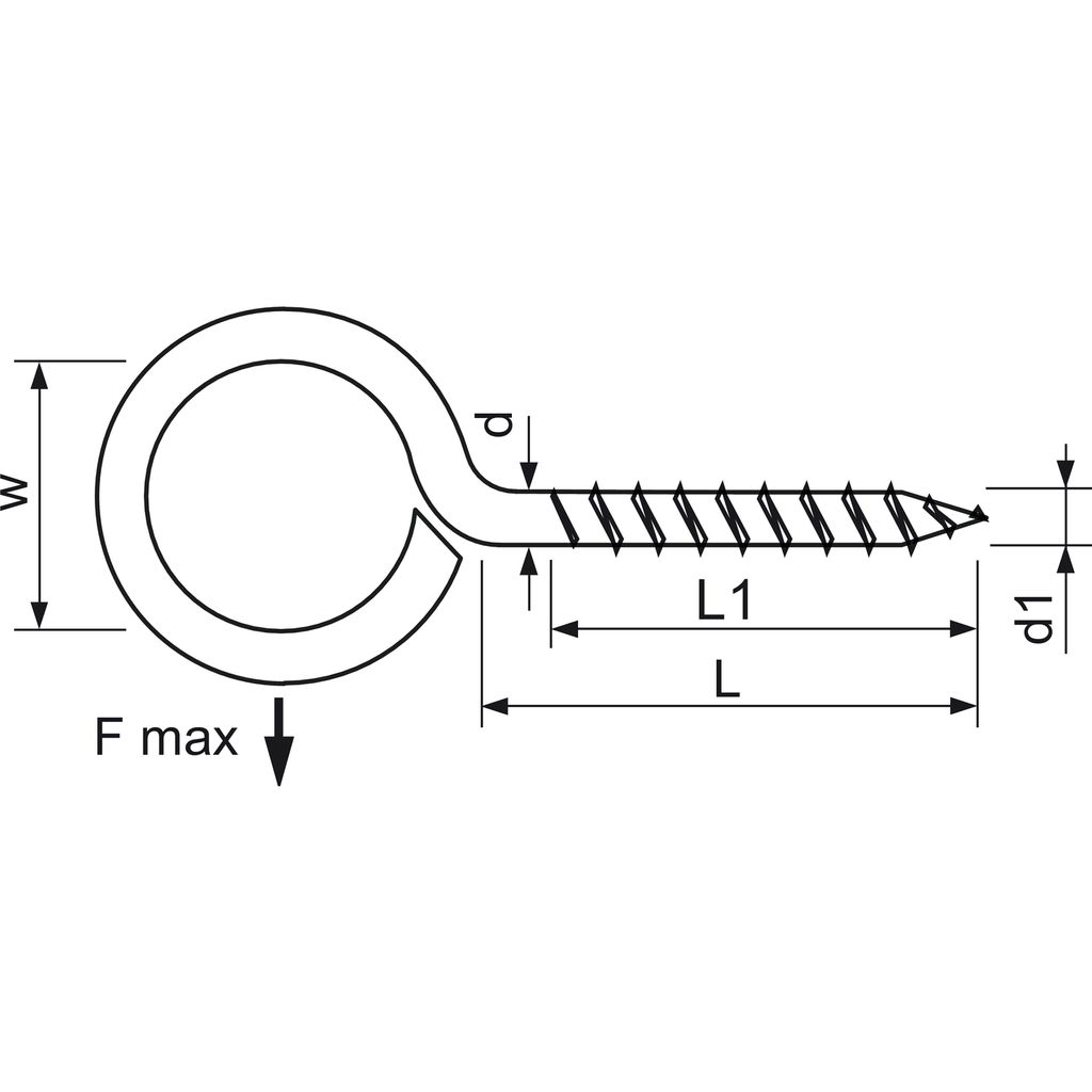 Ringschraube mit Holzgewinde 50x14mm Stahl | Kaufland.de