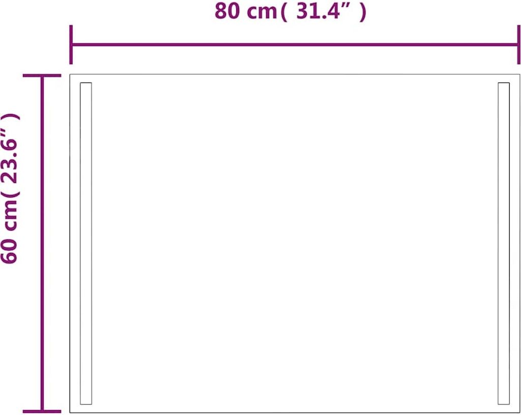 kúpeľňové zrkadlo LED vidaXL 80x60 cm | Kaufland.sk