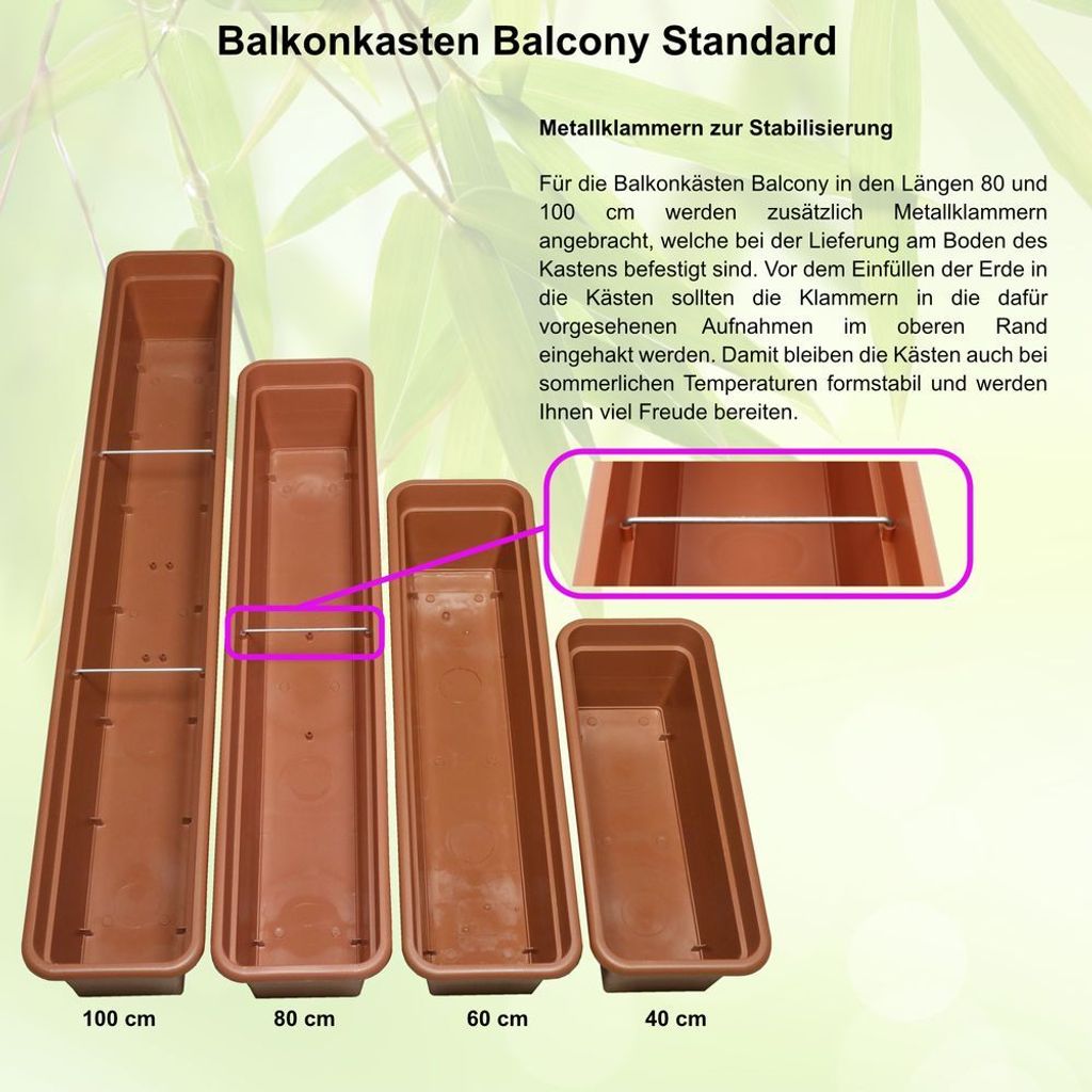 MePla - Set - Balkonkasten Balcony 100 cm + | Kaufland.de