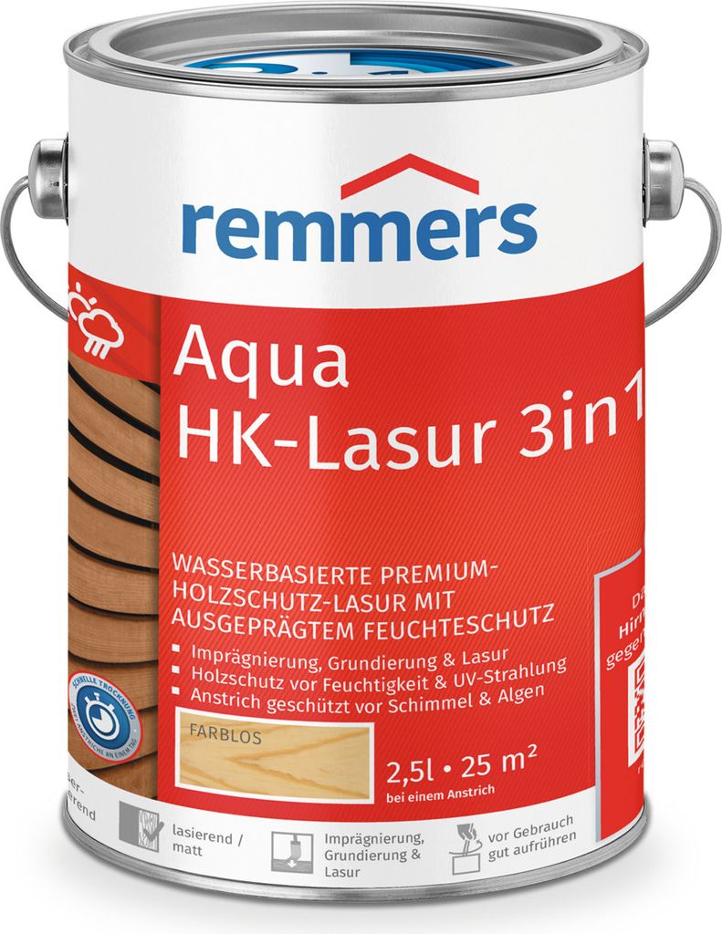 Remmers Aqua HK-Lasur 3in1 farblos 2,5 l, | Kaufland.de