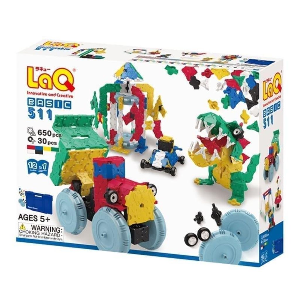 LaQ Basic 511 Baukasten 12 in 1 - 650 Bausteine