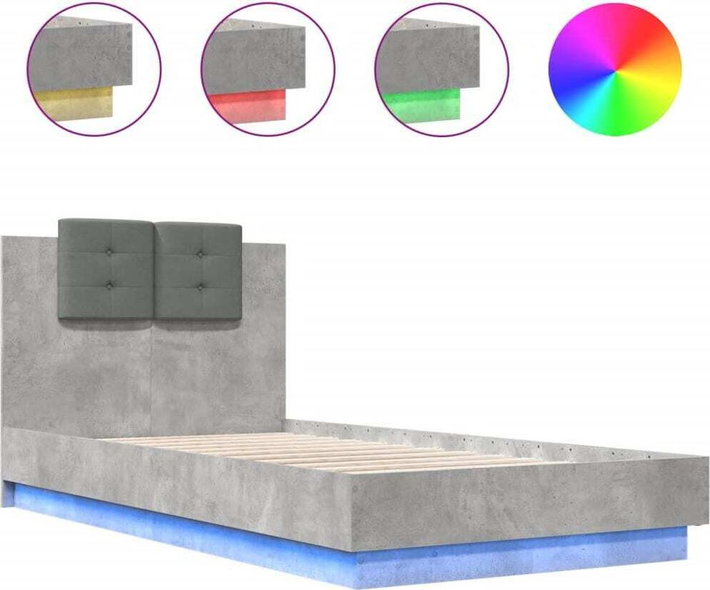 vidaXL Rám postele s čelom a LED osvetlením | Kaufland.sk