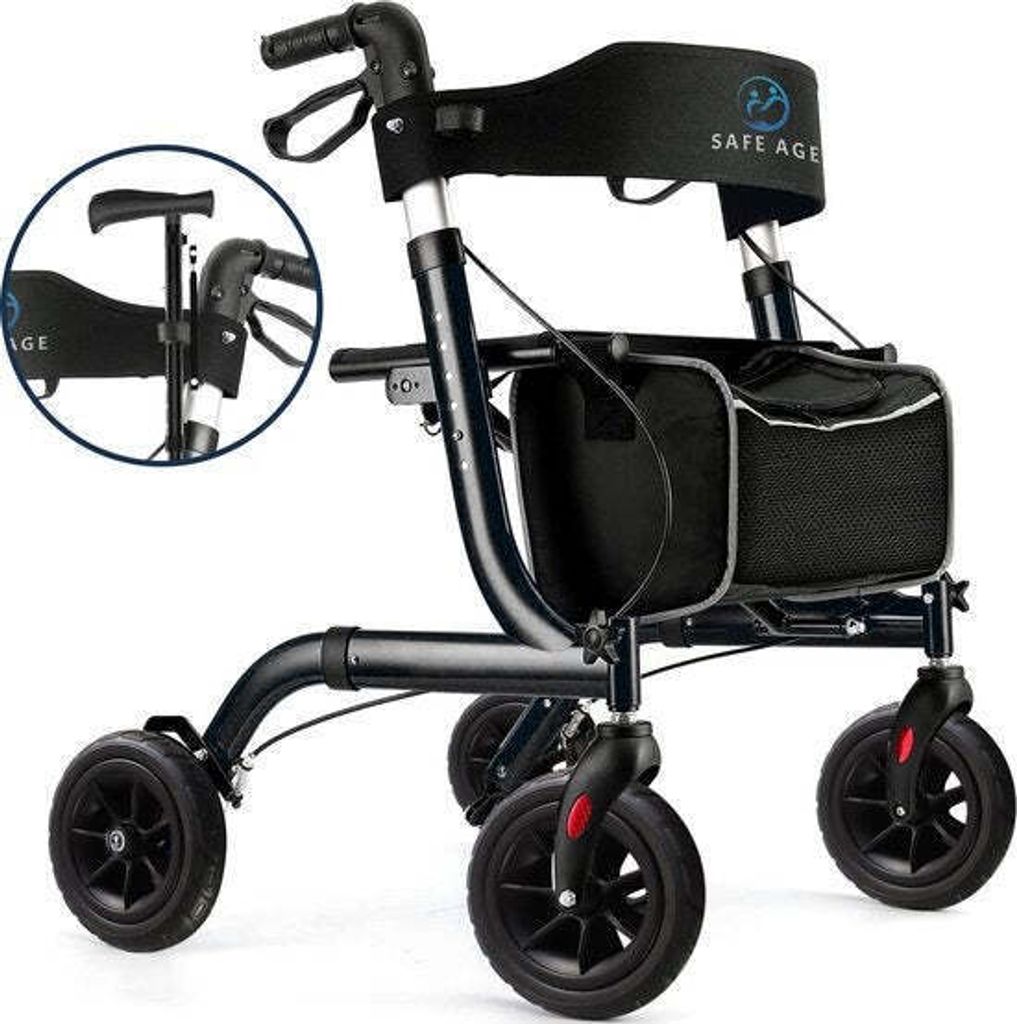 Safe Age® Rollator: Leicht und faltbar – mit Sitzfunktion
