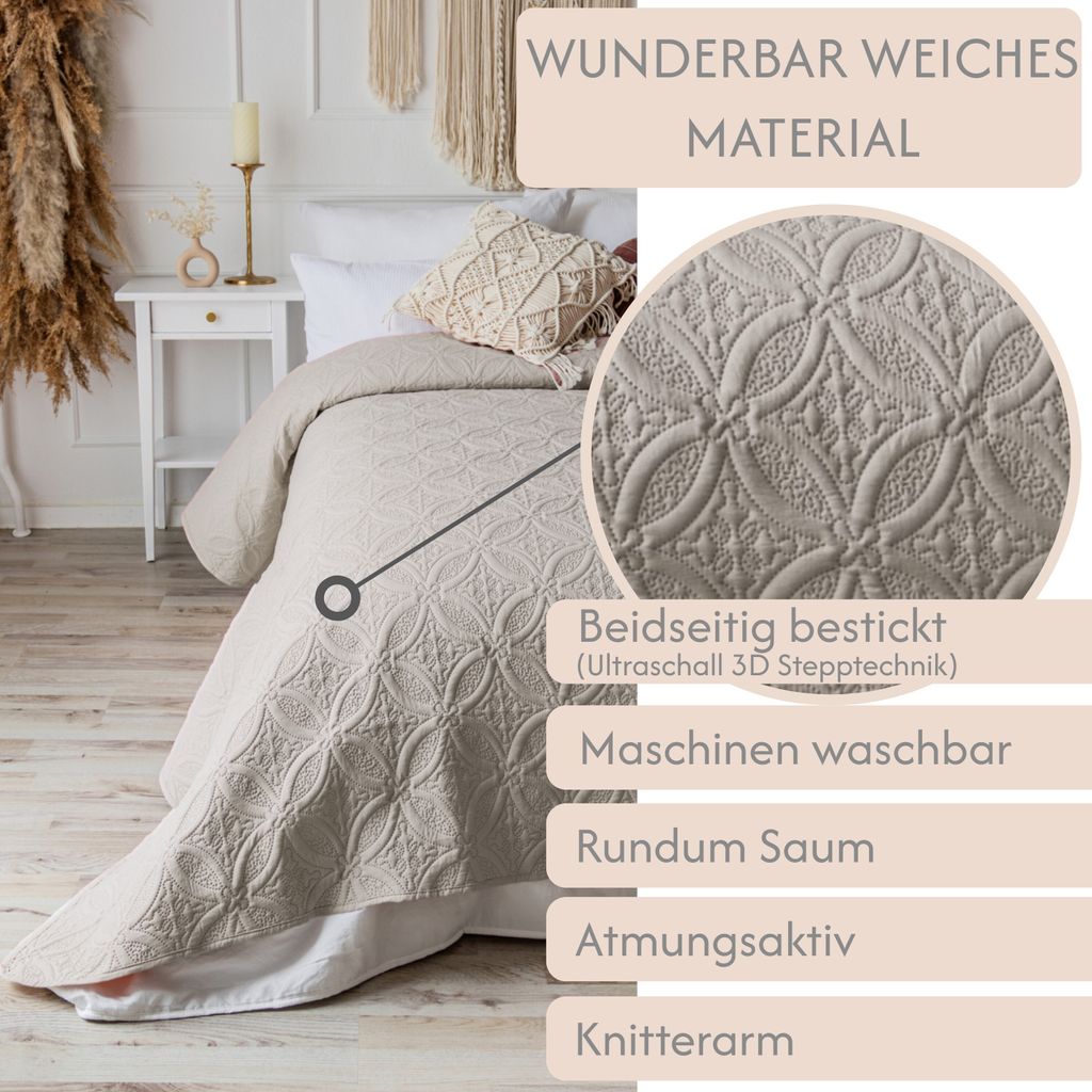 Spannende Tagesdecke Für Boxspringbett übergröße Fotos