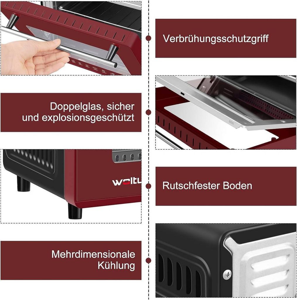 WOLTU Mini rúra 10 l, 650 W opekač hrianok, | Kaufland.sk