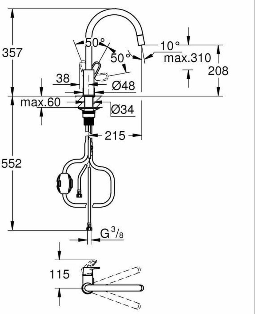 Grohe Mischbatterie Nur Lauwarmes Wasser