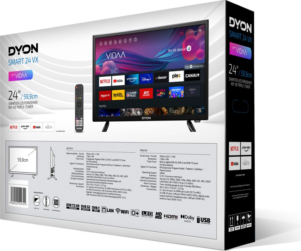 Dyon SMART 24 VX LED-TV 60cm DVB-T2 DVB-C | Kaufland.de