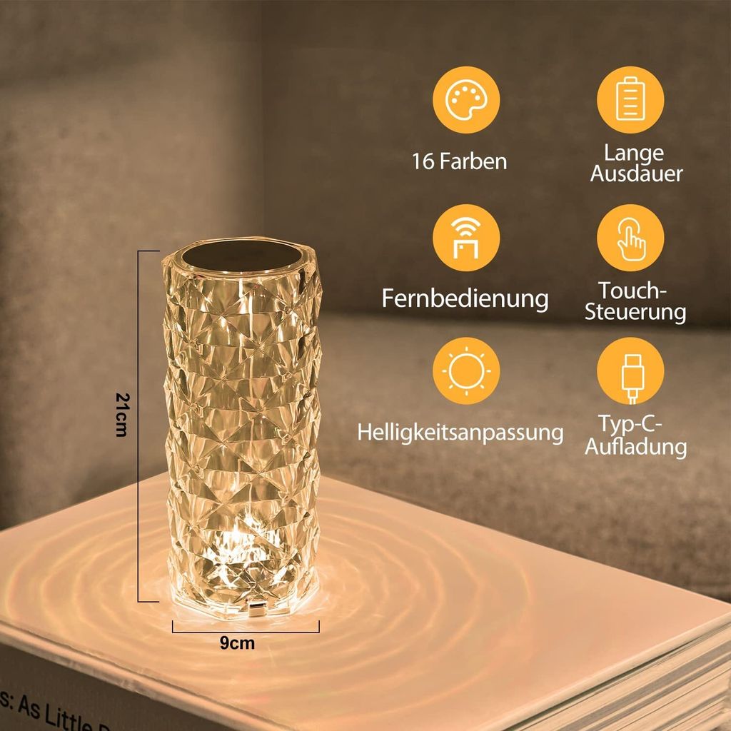 Fabelhafte Tischlampe Touch Kabellos Ebenbild