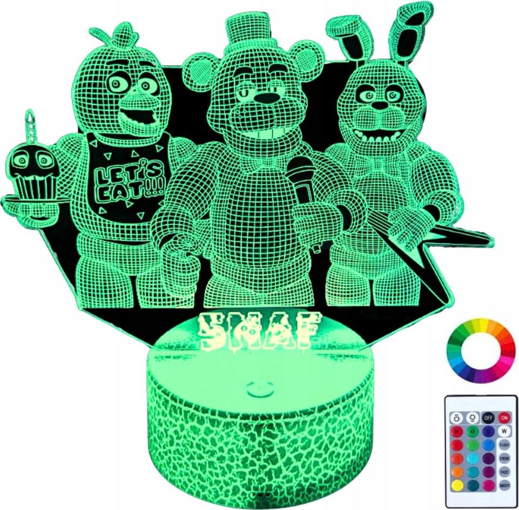 FNAF Five Nights at Freddy's LED nočné svetlo pre deti