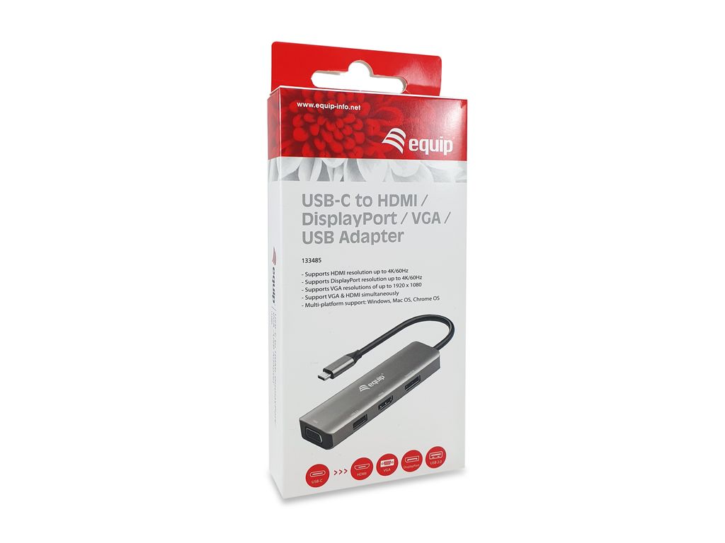 Equip Adapter USB-C -> HDMI/DisplayPort/VGA | Kaufland.de