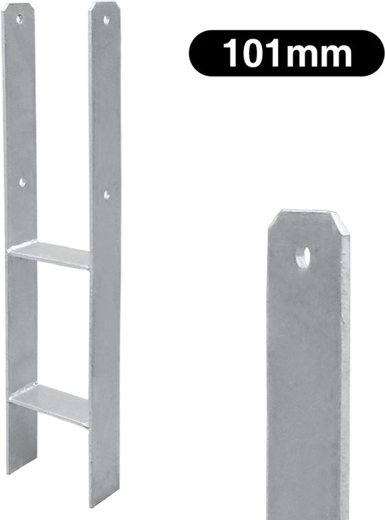 2x 111MM Pfostenanker H-Pfostenträger H-Anker | Kaufland.de