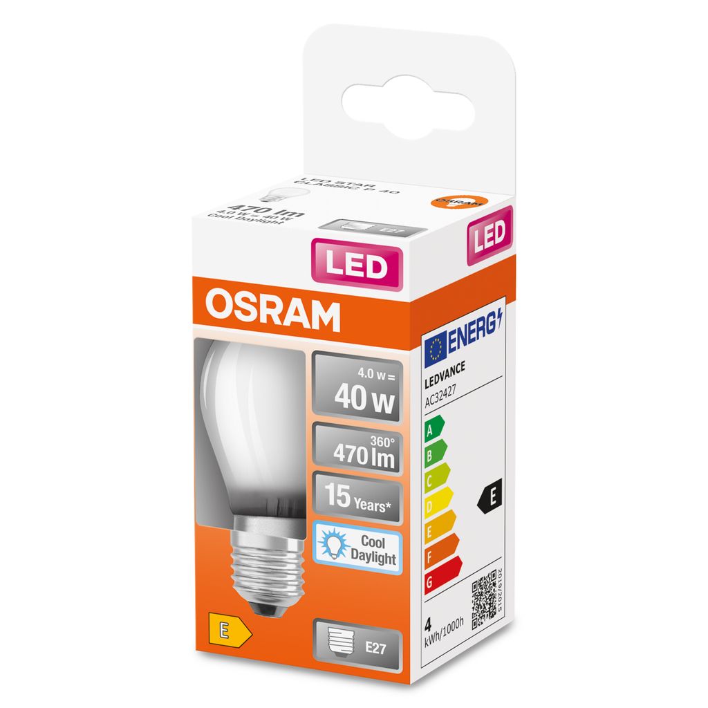 OSRAM LED žárovka s paticí E27, tvar kapky, | Kaufland.cz